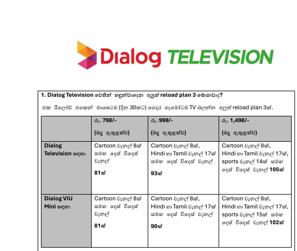 Dialog Viu Mini Tv Box - Pre paid & Post paid - Thiwanka.lk