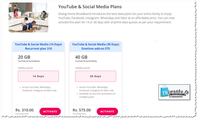 Dialog 4G Router Per Day ( Pre paid 4g Reload) - Thiwanka.lk