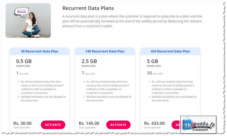 Dialog 4G Router Per Day ( Pre paid 4g Reload) - Thiwanka.lk