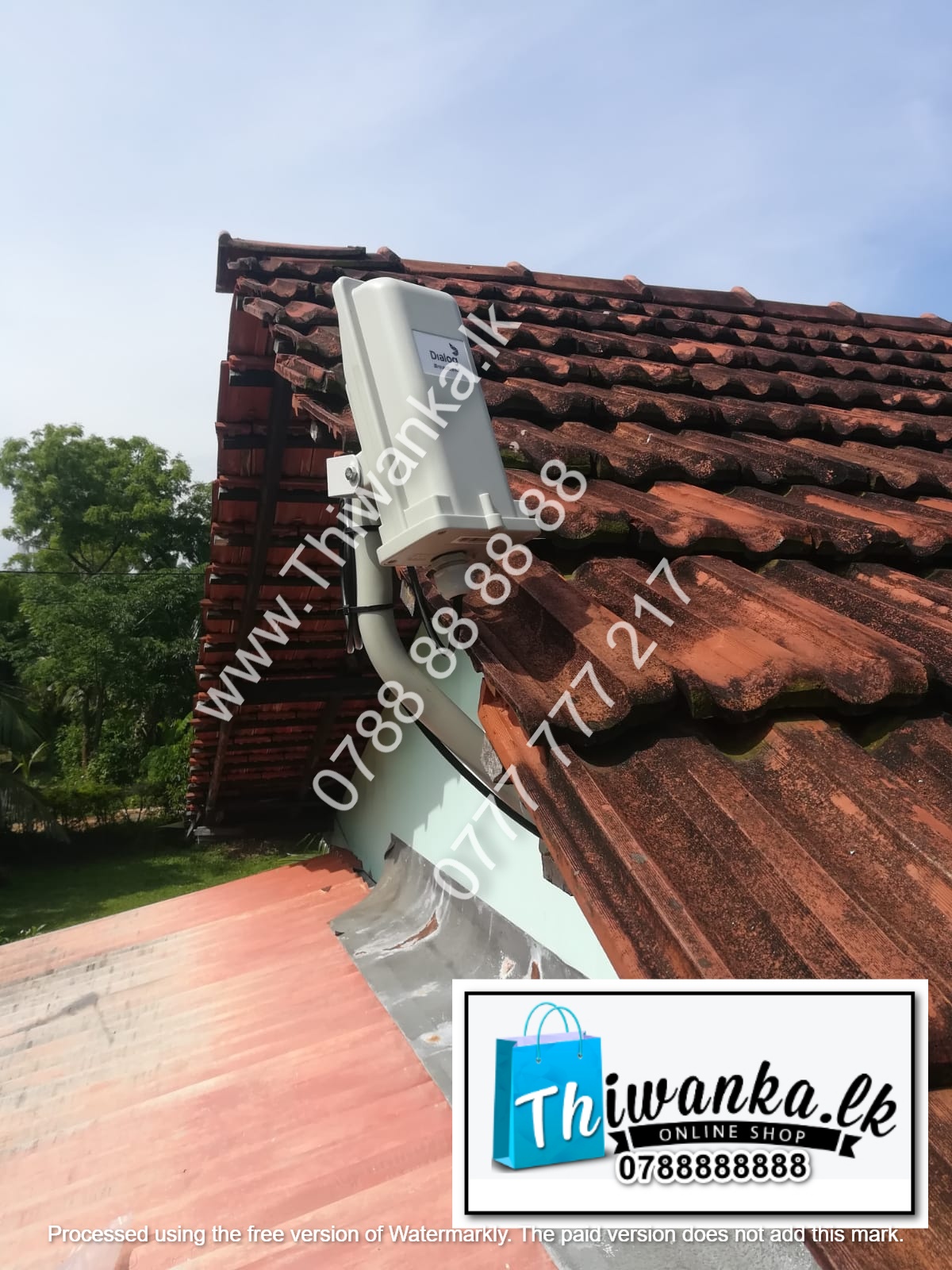 Gokarella Dialog outdoor unit fix done - Thiwanka.lk