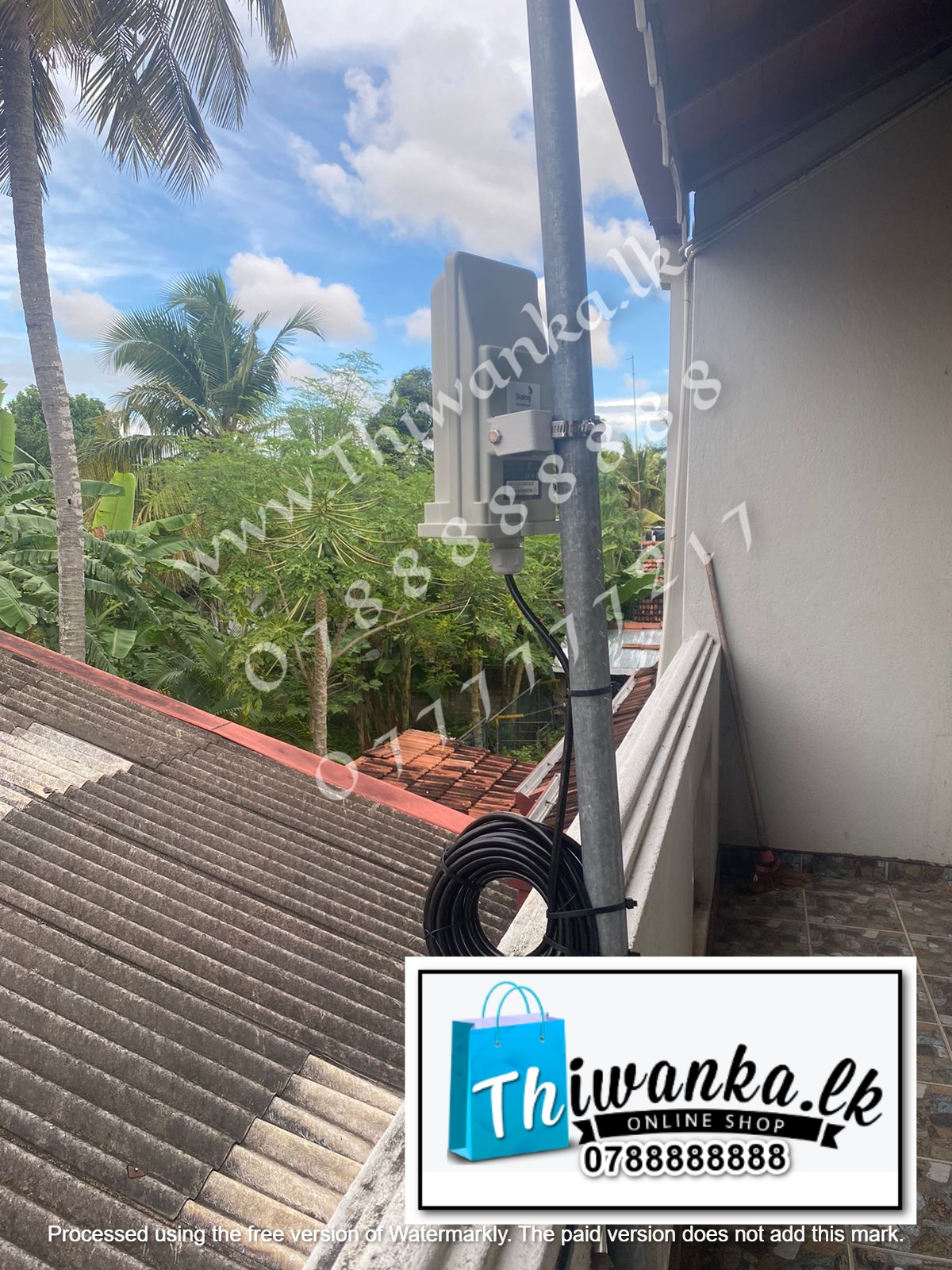 Negombo Dialog 4g Outdoor Antana Fix done - Thiwanka.lk